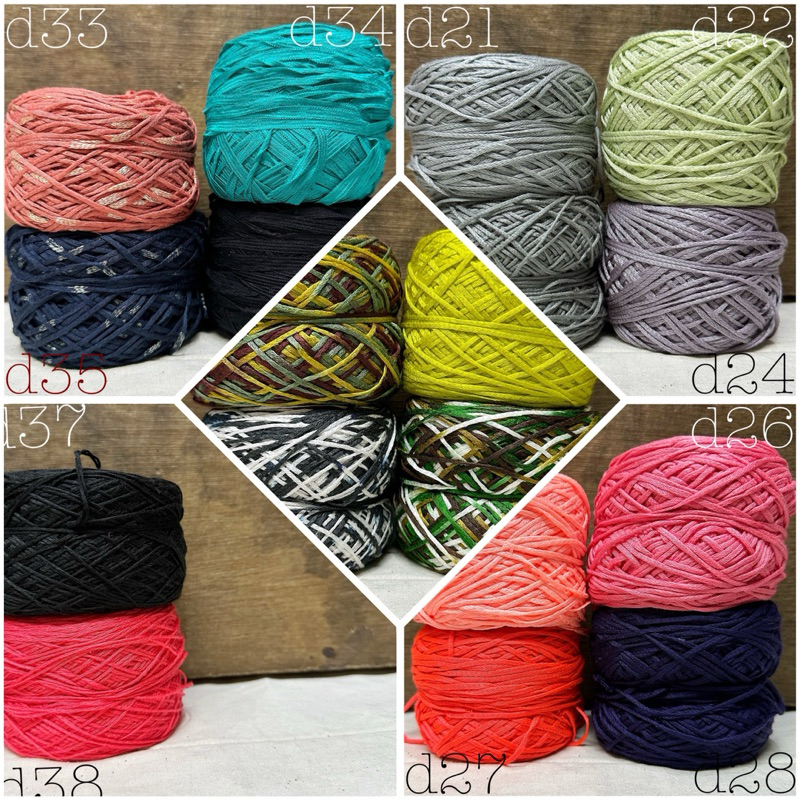 Jual Benang Rajut LINEN doff ( cord yarn / braided yarn / Benang Pita ...
