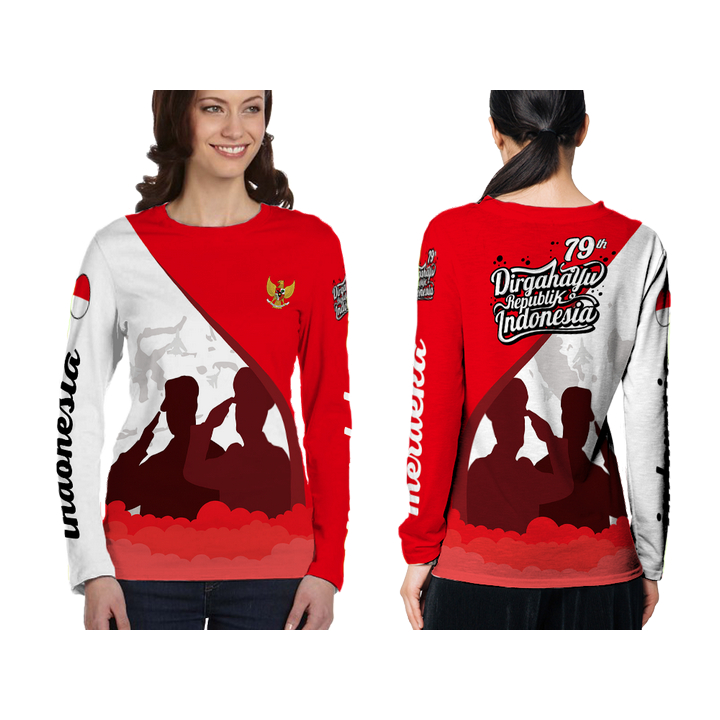 Jual KAOS Atasan Wanita Jersey 17 AGUSTUS HUT RI KE 79 TERBARU Fullprint 3D 2024/25 ART 6 ...