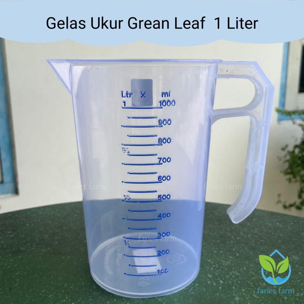 Jual Gelas Ukur 1000 ml 1 Liter Merek Green Leaf alat ukur | Shopee Indonesia