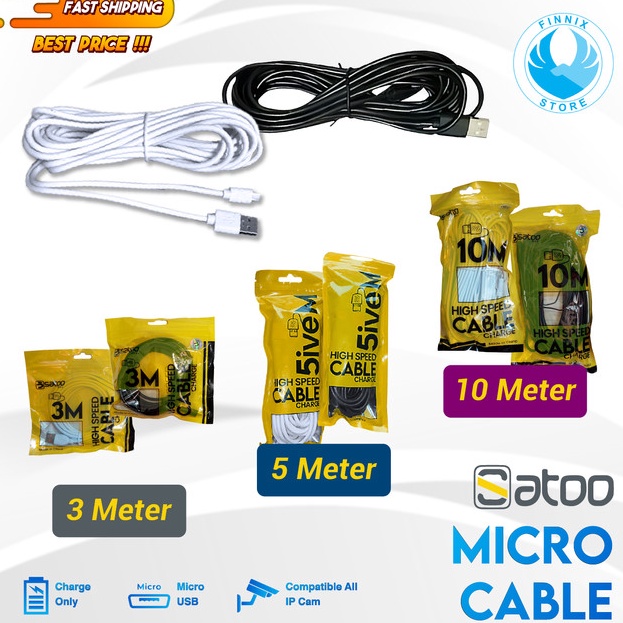 Jual Kabel Micro USB 5 Meter Cable Power for IP Cam All USB Devices 3 ...