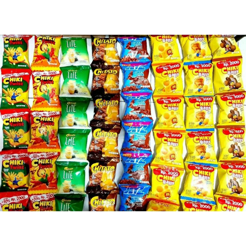 Jual ANEKA SNACK RENCENG INDOFOOD CHIKI TWIST/CHITATO/ CHIKI BALLS ...