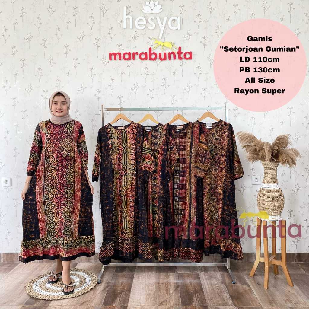 Jual Gamis Rempel Setorjoan Cumian Baju Gamis Wanita Bahan Rayon ...