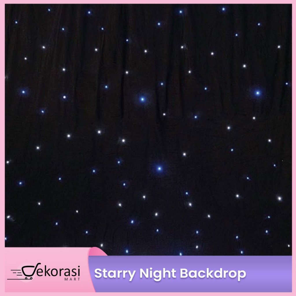 Jual Starry Night backdrop/Lampu backdrop/Dekorasi Dinding/Lampuhias ...