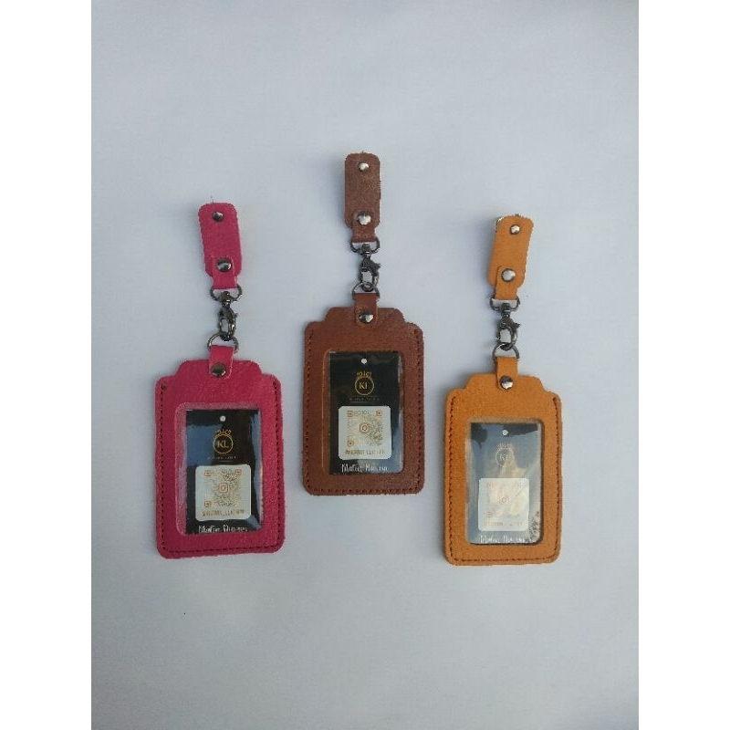 Jual NAME TAG KLIP | ID CARD | JEPIT KULIT CUSTOME LANYARD | Shopee Indonesia
