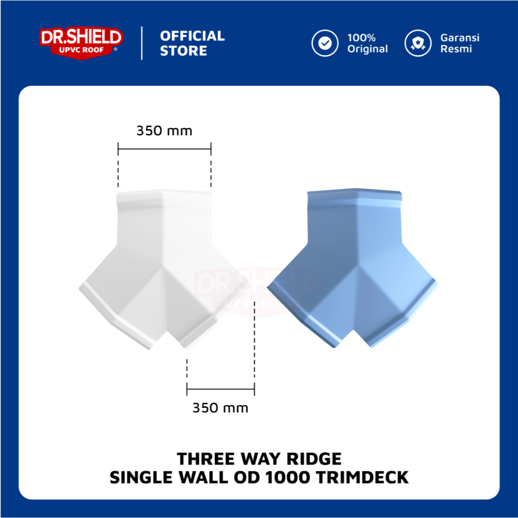 Jual DR.SHIELD - Top Ridge / Three Way Ridge - SW OD 1000 mm Trimdeck ...