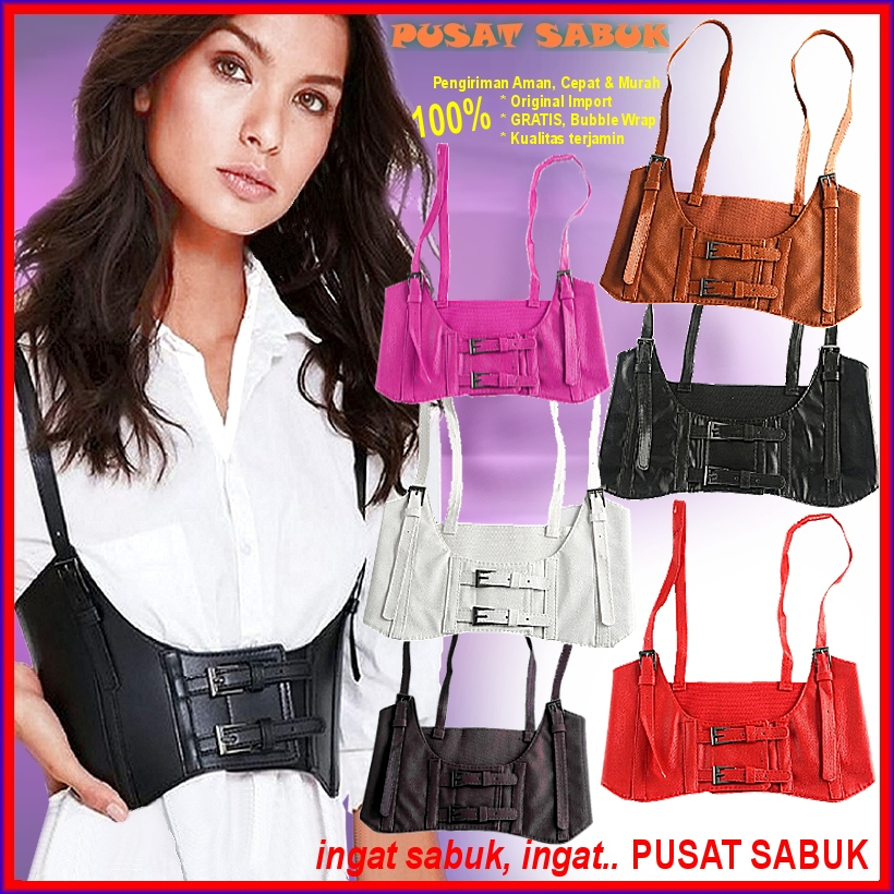 Jual Gesper Belt Lebar Sabuk Wanita Obi Karet Ikat Pinggang Korset ...
