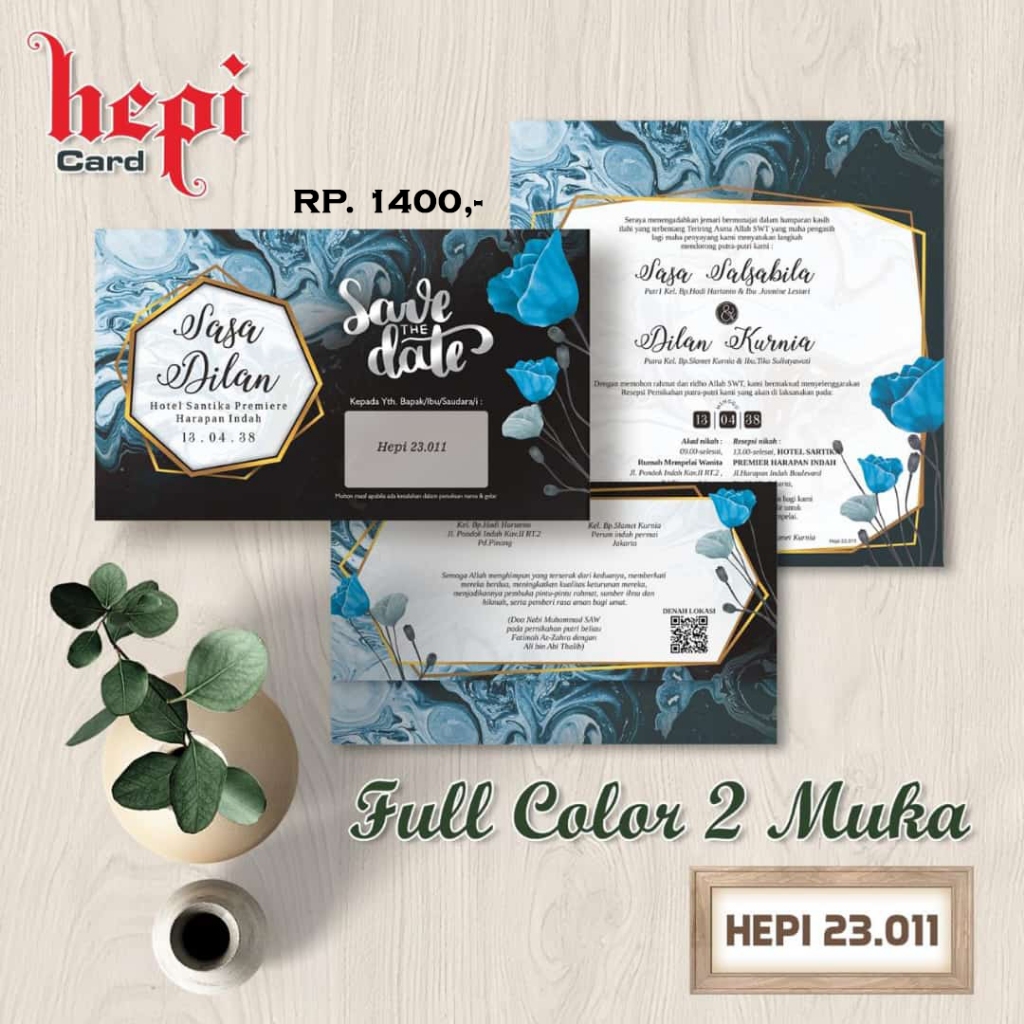 Jual Cetak Undangan Blangko Pernikahan terjangkau Hepi 23.011 | Shopee Indonesia