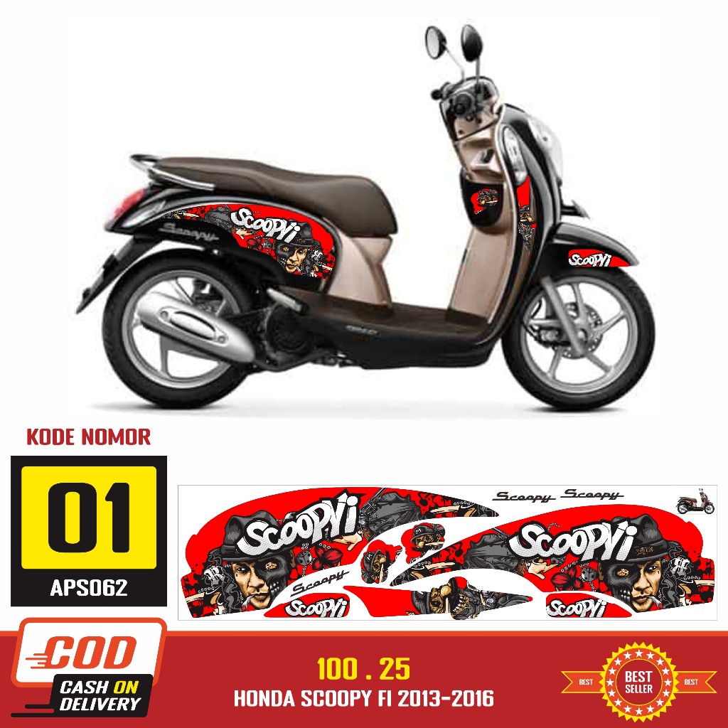 Jual Stiker Striping Honda Scoopy FI 2013-2016 APS062 - Grafis Racing ...