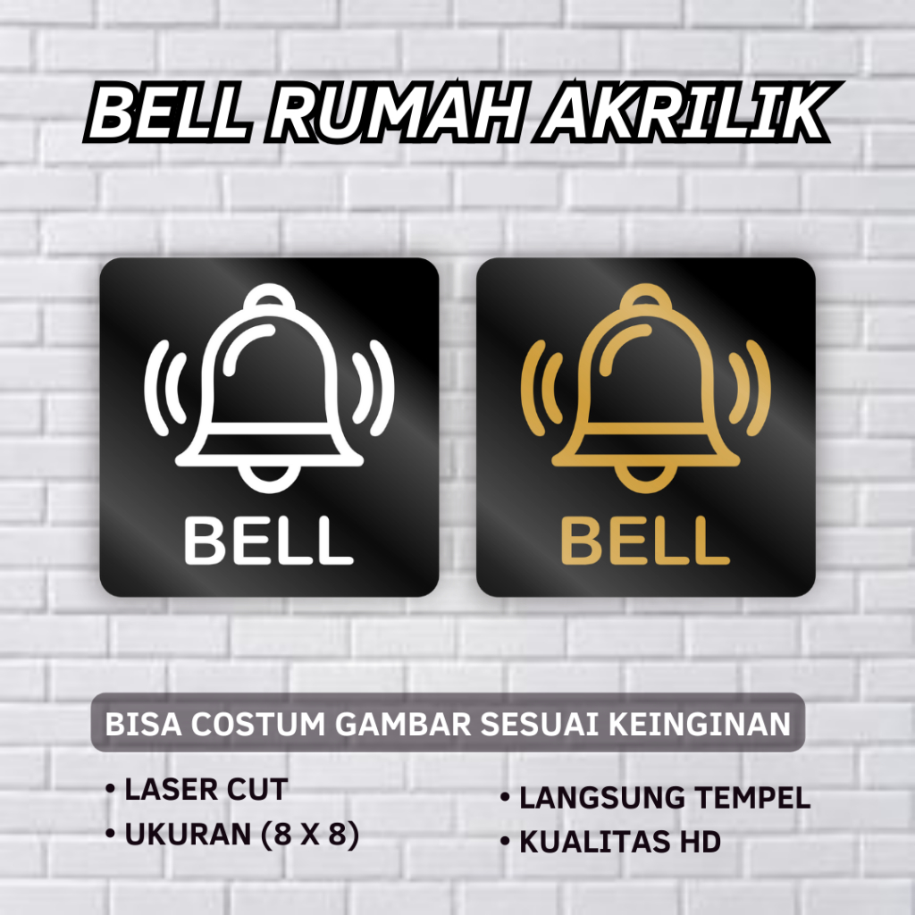Jual Sign Bell Rumah Cantik Minimalis Modern | Ukuran 8x8 | Shopee ...
