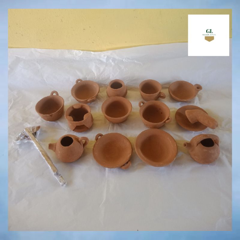 Jual Mainan anak / masak masakan gerabah tanah liat 1 set / pasaran ...