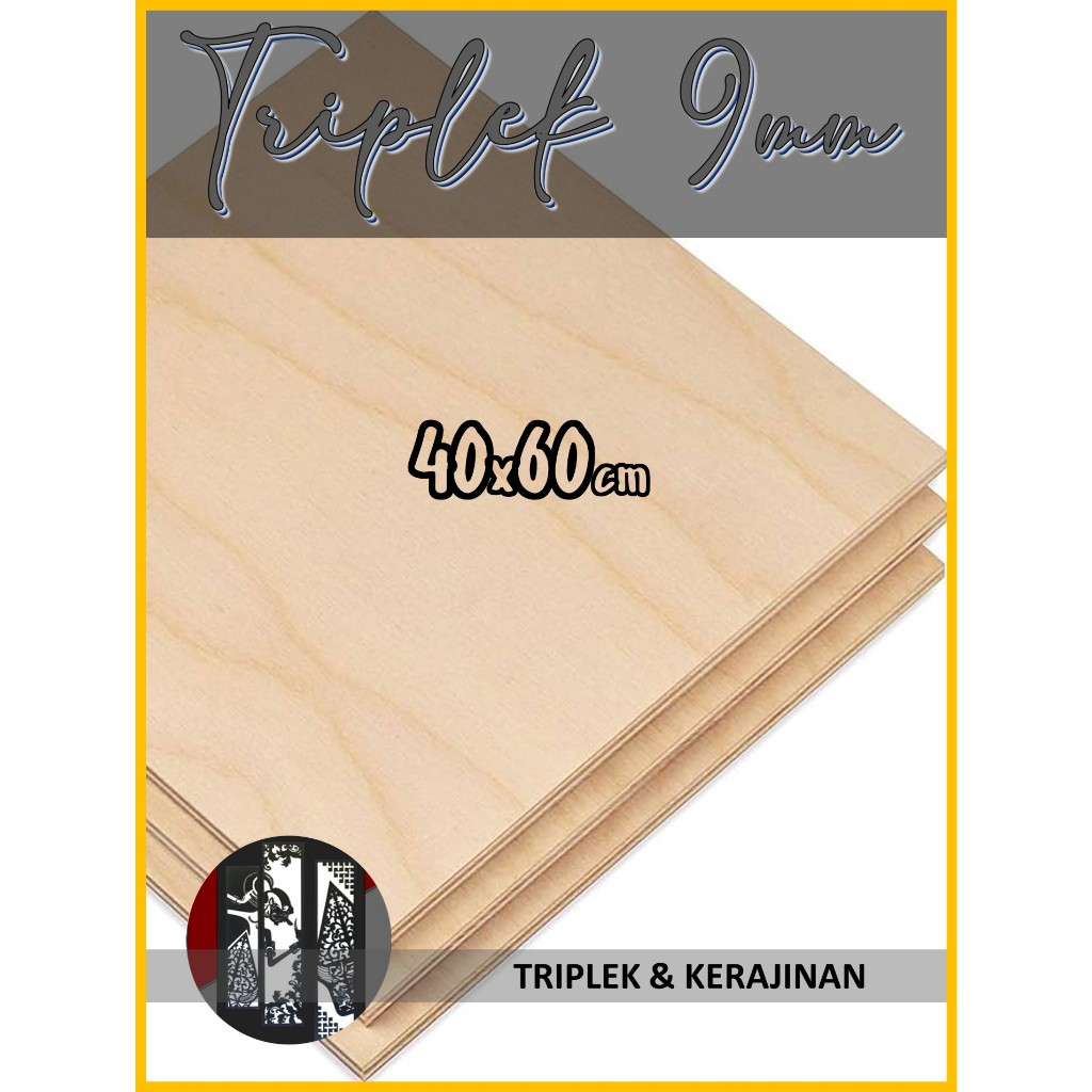 Jual Triplek 9mm 40x60 cm Kualitas Premium Plywood Multiplek 9 mm 40 x ...