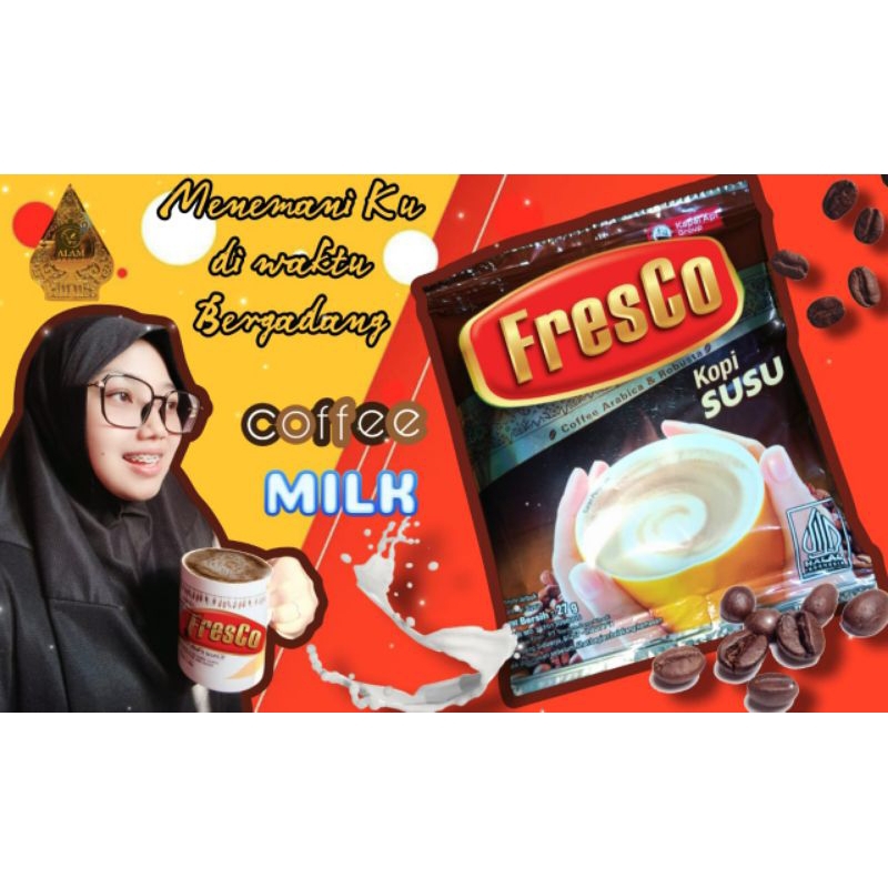 Jual FRESCO Kopi Susu 27g, 1 renteng isi 12 sachet | Shopee Indonesia
