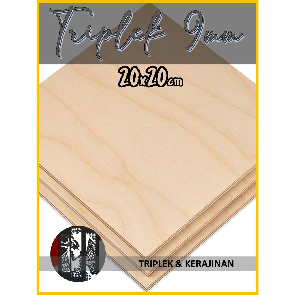 Jual Triplek 9mm 20x20 cm Kualitas Premium Plywood Multiplek 9 mm 20x20 ...