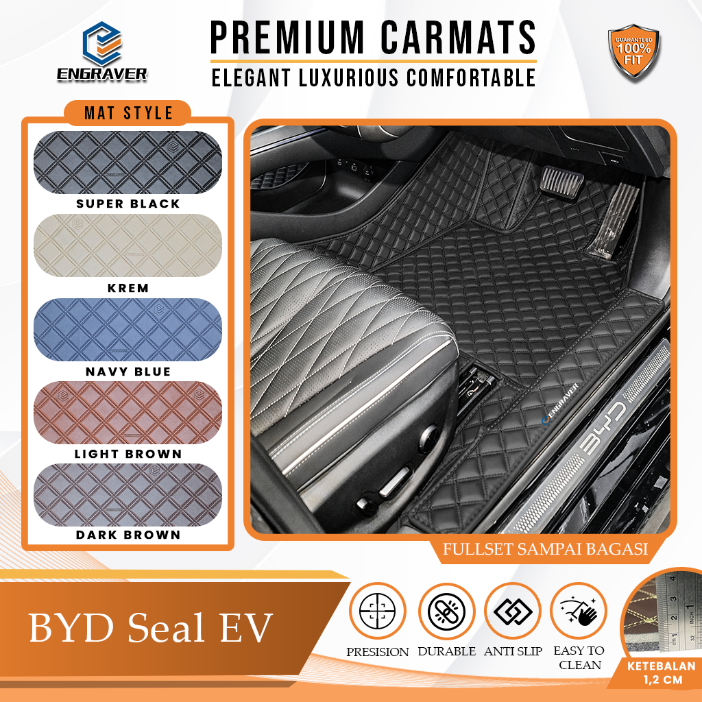 Jual Engraver Karpet Mobil BYD Seal fullset Nappa Leather Premium Car Mat | Shopee Indonesia