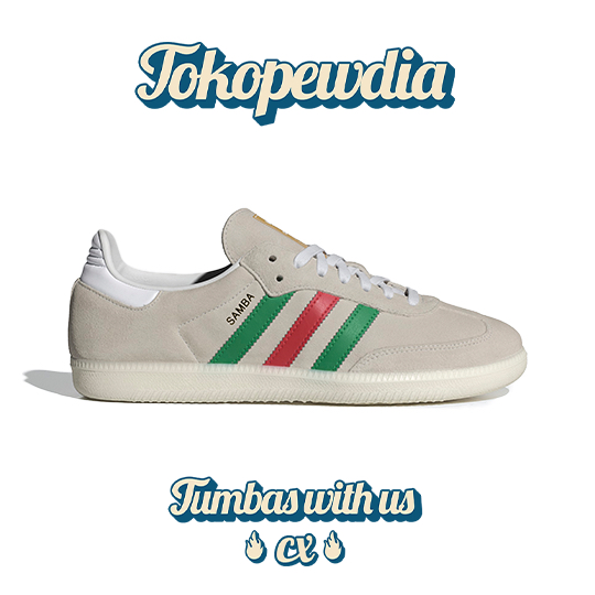 Jual Adidas Samba OG Crystal White Green Scarlet (IG1826) | Shopee ...