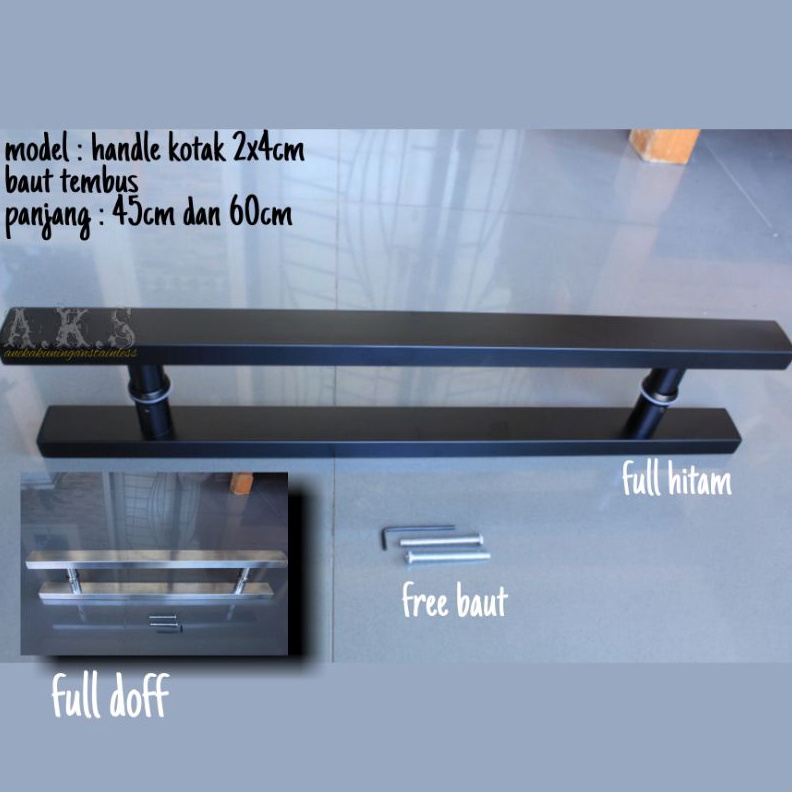 Jual KODE J98V handle pintu rumah 45cm 6cm baut tembus Tarikan gagang ...