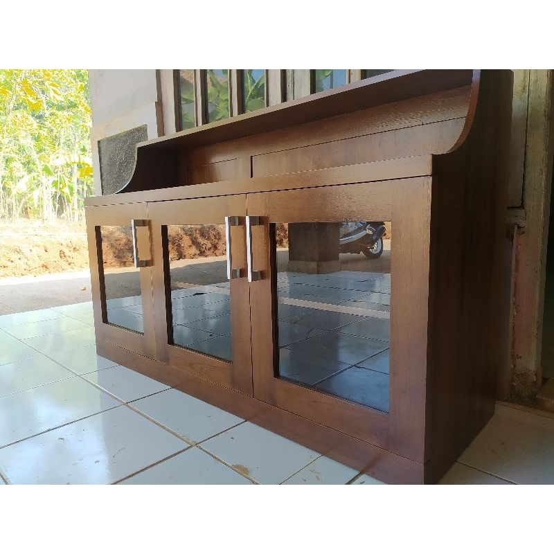 Jual kitchen set kayu jati minimalis rak dapur kitchen set | Shopee ...