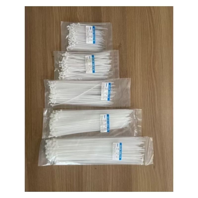 Jual Kabel Ties 10cm 15cm 20cm 25cm 30cm nylon cable ties warna Putih | Shopee Indonesia