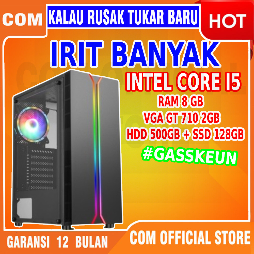 Jual PC GAMING fullset murah cpu Komputer computer i5 rakitan Ram 8Gb ...