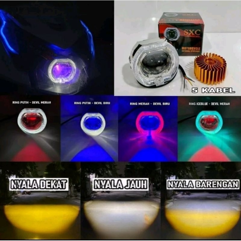 Jual ( BILLED PROJIE ) LAMPU LED PROJIE MINI KIPAS 2.5 INCH SPIRAL ...