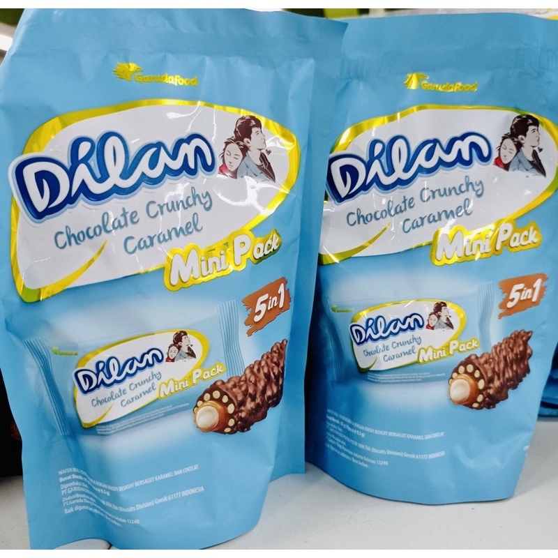 Jual Dilan Chocolate Crunchy Caramel Mini Pack 1 bag / 25 pcs | Shopee ...