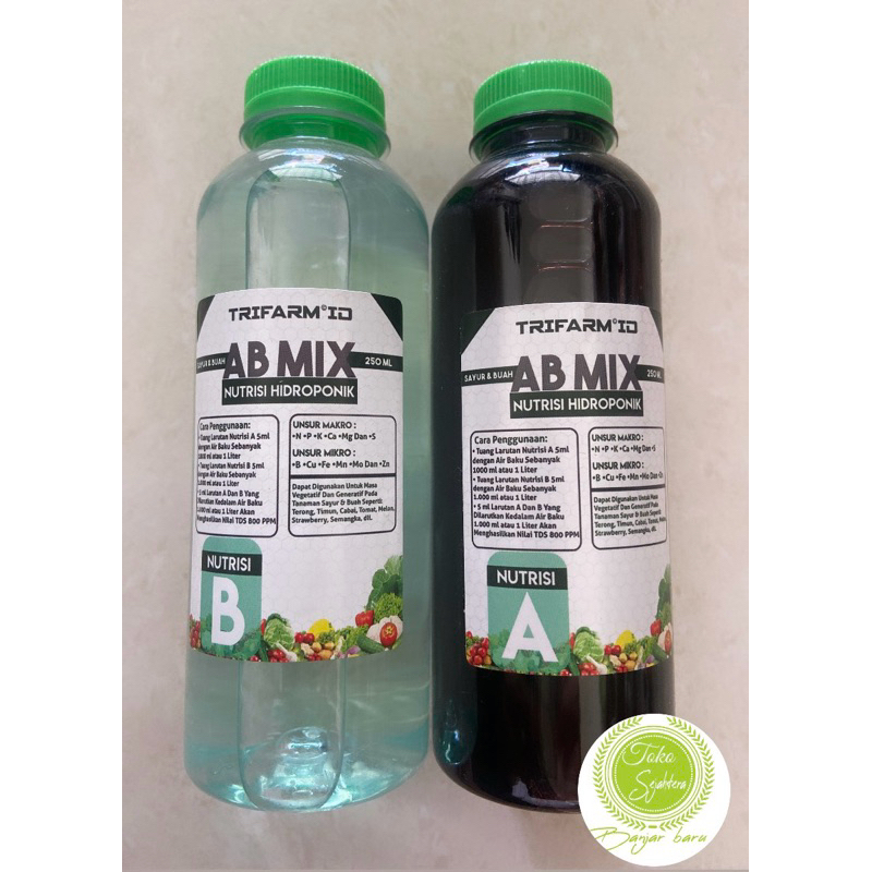 Jual AB MIX CAIR 250 ML NUTRISI HIDROPONIK SAYUR & BUAH | Shopee Indonesia