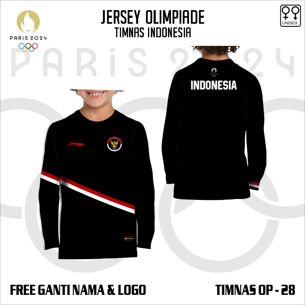 Jual Baju anak timnas Indonesia baju olimpiade 2024 jersey badminton ...