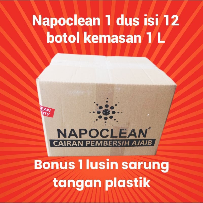 Jual Grosir Napoclean 1 Dus isi 12 botol kemasan 1 L | Shopee Indonesia