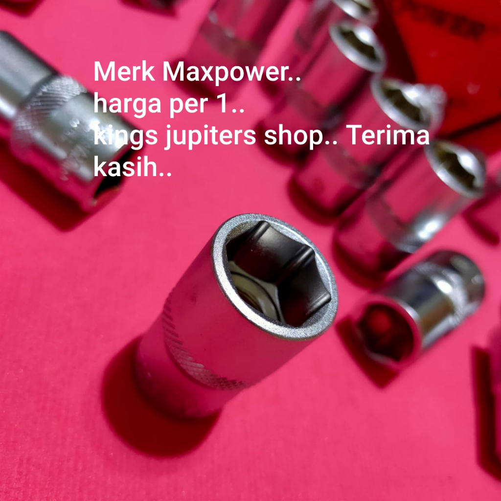 Jual ECER 1/2dr 6pt MATA SOK 8mm 9mm 10mm 11mm 12mm 13mm 14mm 15mm16mm 17mm 18mm 19mm 20mm 21mm ...