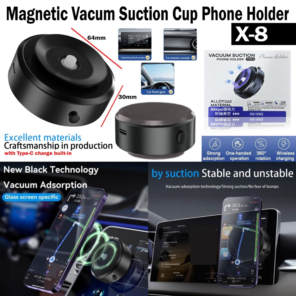 Jual Car Mount Mobile Phone Holder Magnetic Black Technology Universal ...