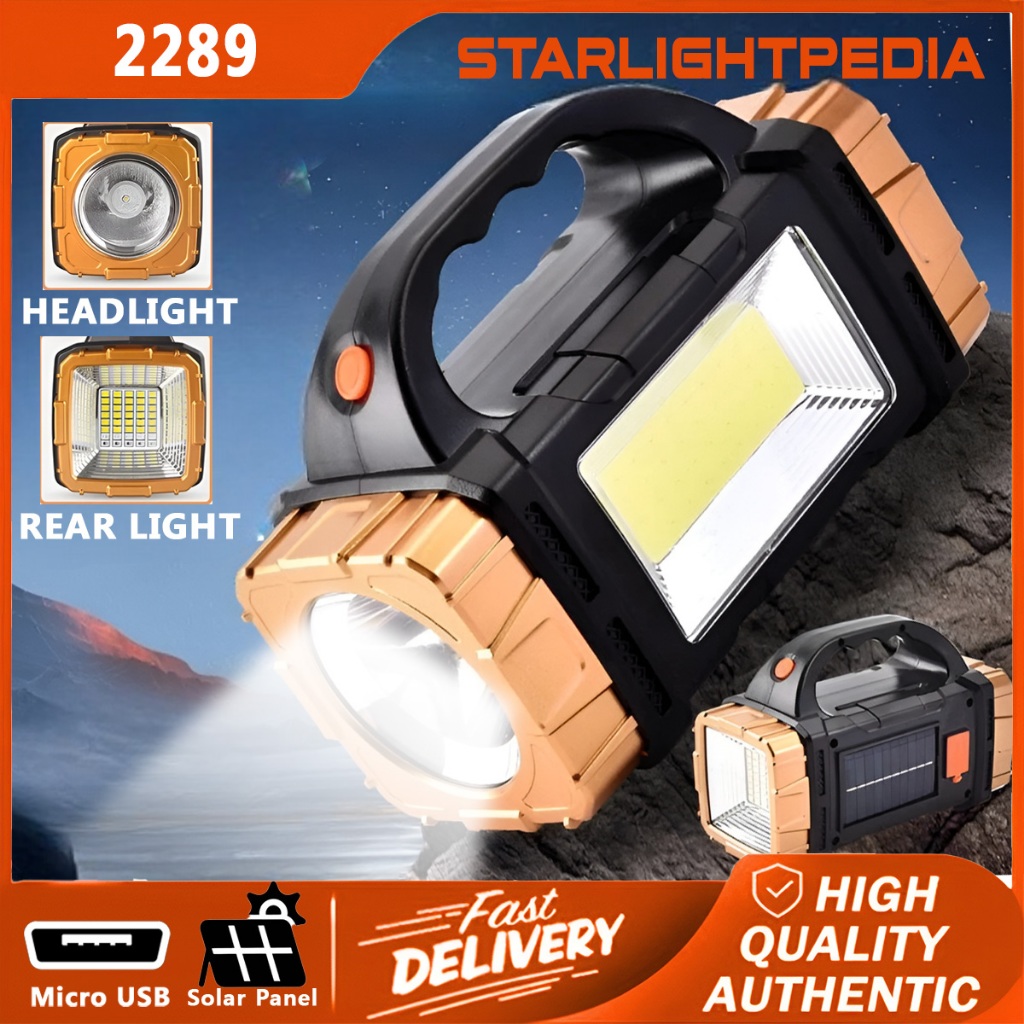 Jual Senter LED Solar Charging Multifungsi Cas 1500mAh | Shopee Indonesia