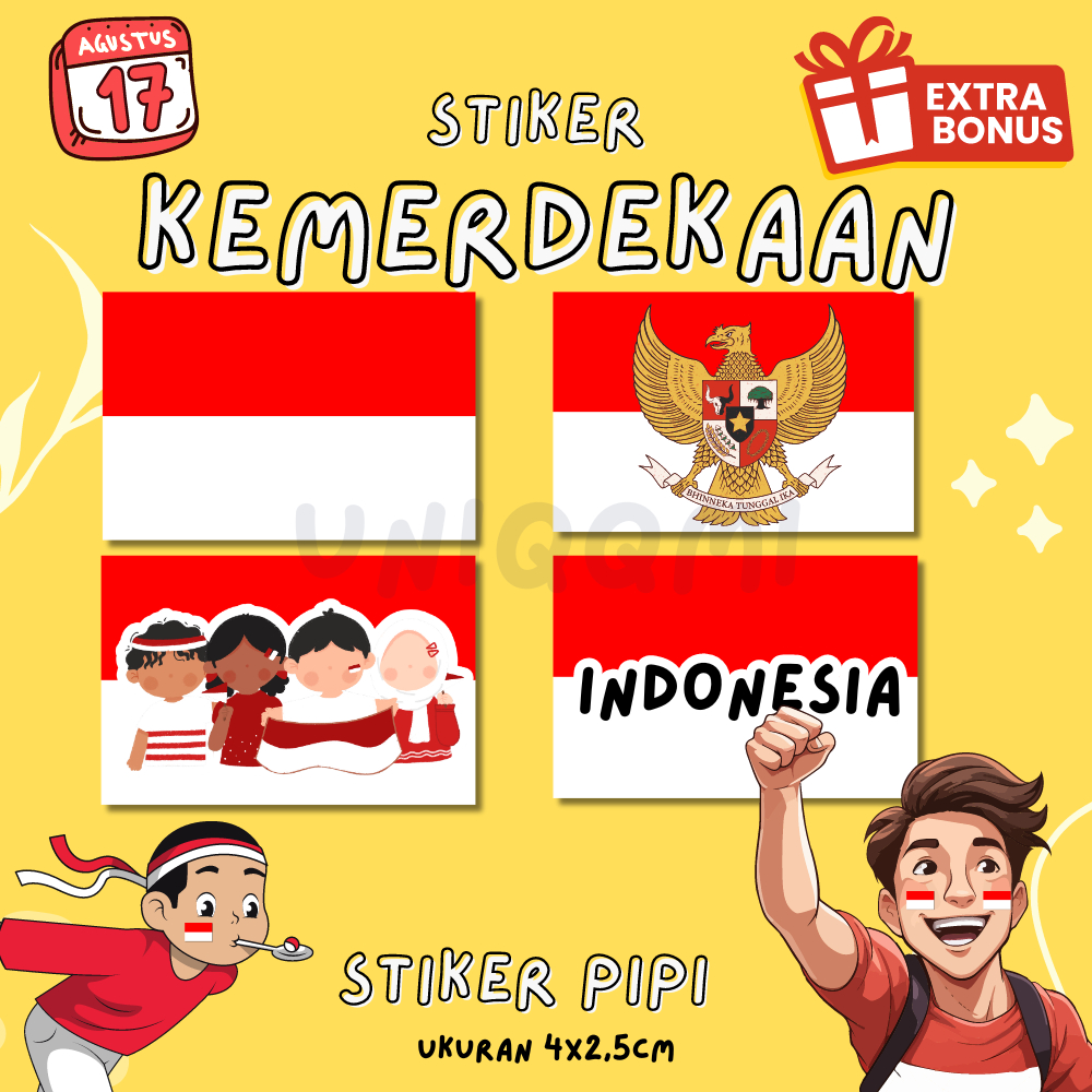 Jual (ISI 50PCS MIX BISA INSTAN) STIKER PIPI/ STIKER BENDERA/ STIKER ...