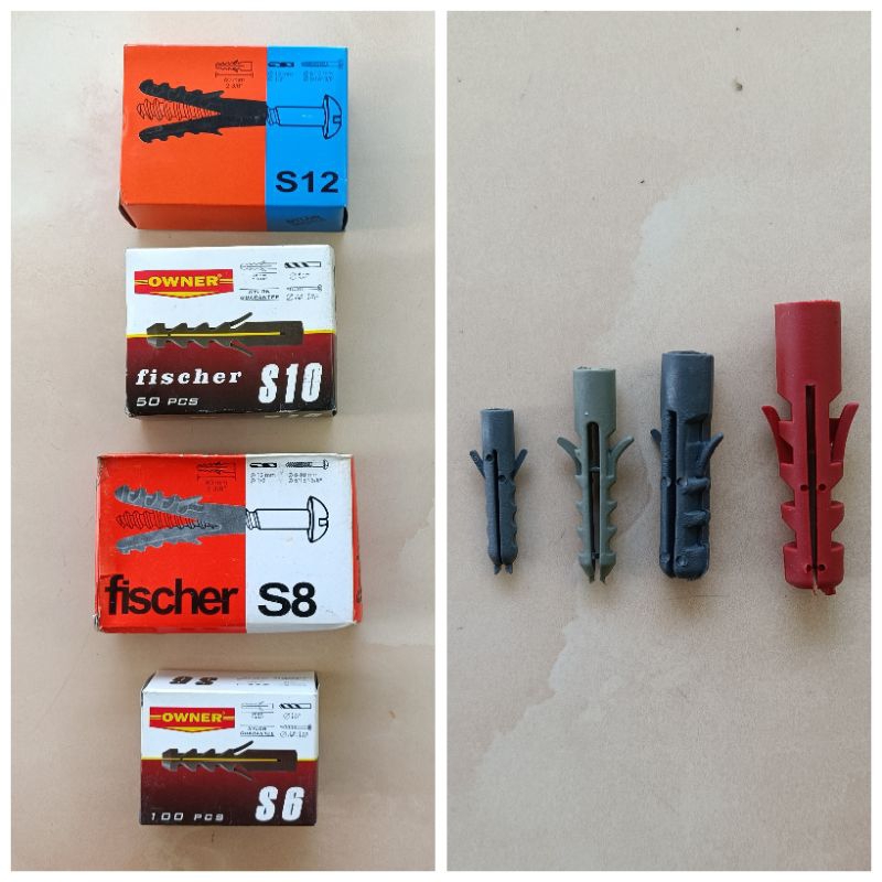 Jual Wall Plug Staping Fiser Bantalan Paku Sekrup | Shopee Indonesia