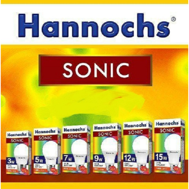 Jual Lampu LED Hannochs SONIC 3w 5w 7w 9w 12w 15w Putih / LED SONIC 3 5 ...