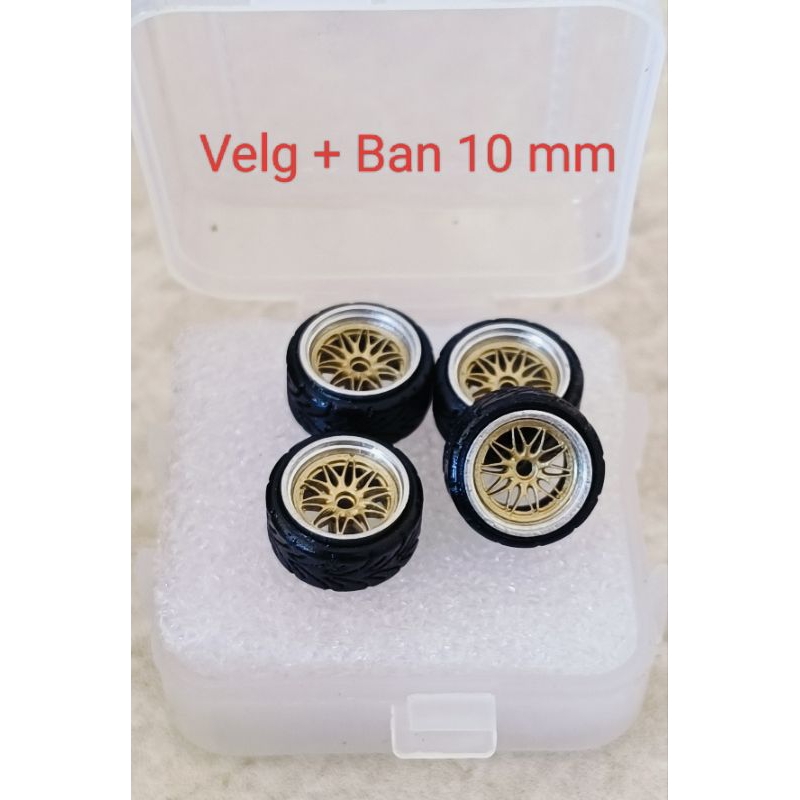 Jual Velg + Ban 10 mm custom diecast 64 2 warna | Shopee Indonesia