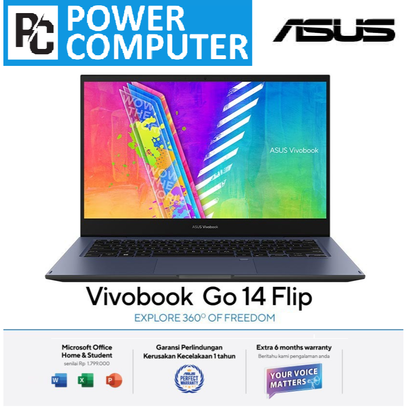 Jual ASUS Vivobook Flip TP1400KA VIPS451 Intel Celeron N4500 8GB 512GB ...