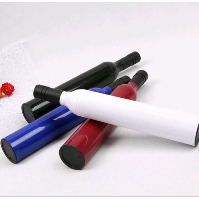 Jual Payung Botol Lipat 3 Rangka Balik Polos Silver Anti UV + Botol ...