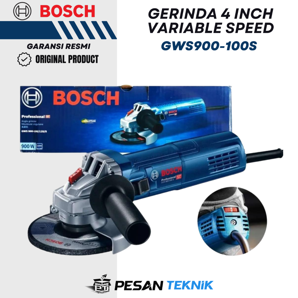 Jual Mesin Gerinda Variable Speed 4 inch angle grinder BOSCH GWS 900 ...
