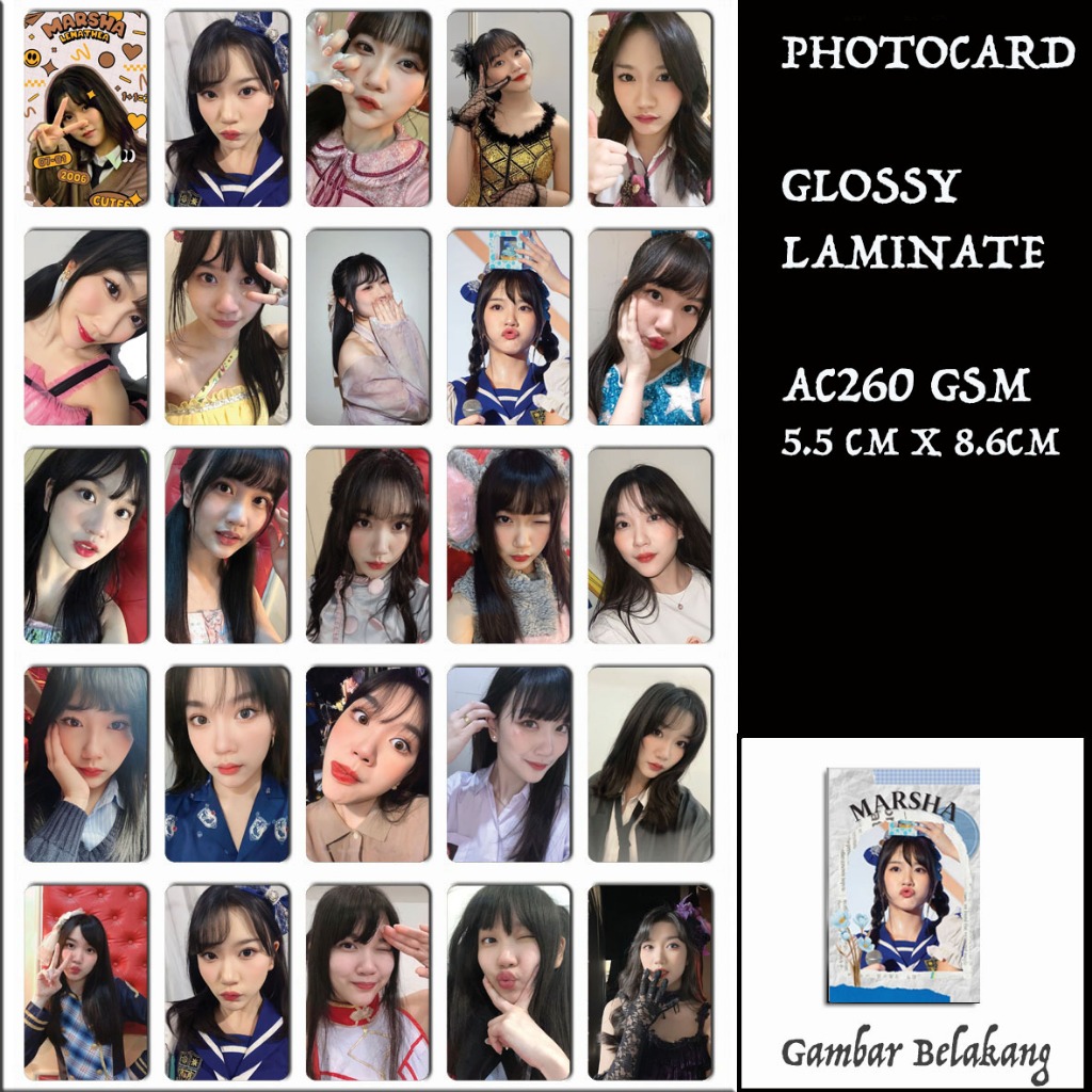 Jual [2 Sisi ] Photocard JKT48 Marsha Selca Isi 25 Pcs | Shopee Indonesia