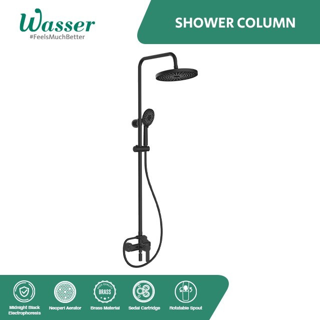 Jual Shower tiang Wasser / Shower Mixer System with Rotatable Spout ...