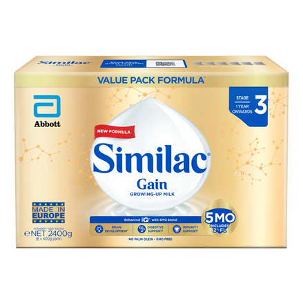 Jual Abbott Similac Stage 3 5MO Value Pack 6 x 400g / 2.4kg Susu Impor ...
