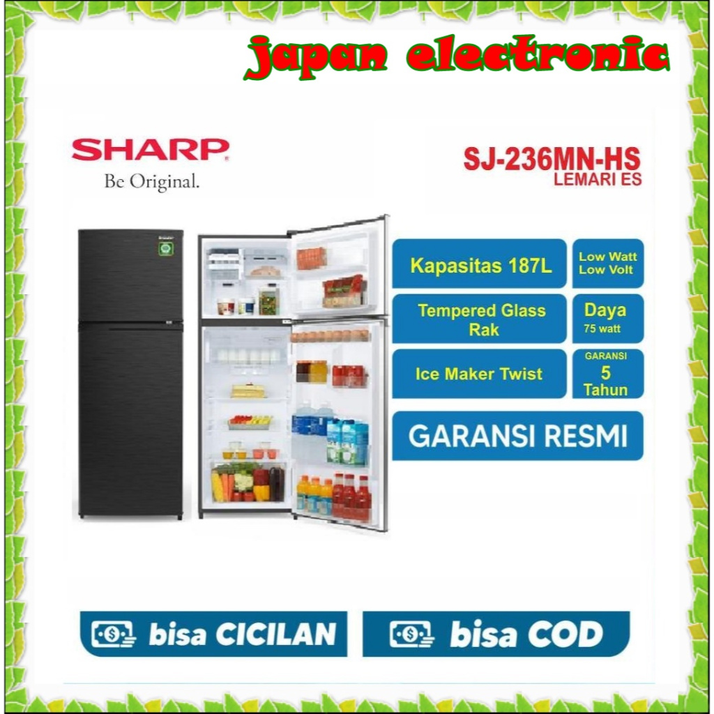 Jual KULKAS SHARP SJ 236 MN HS LEMARI ES 2 PINTU SJ236MNHS | Shopee ...
