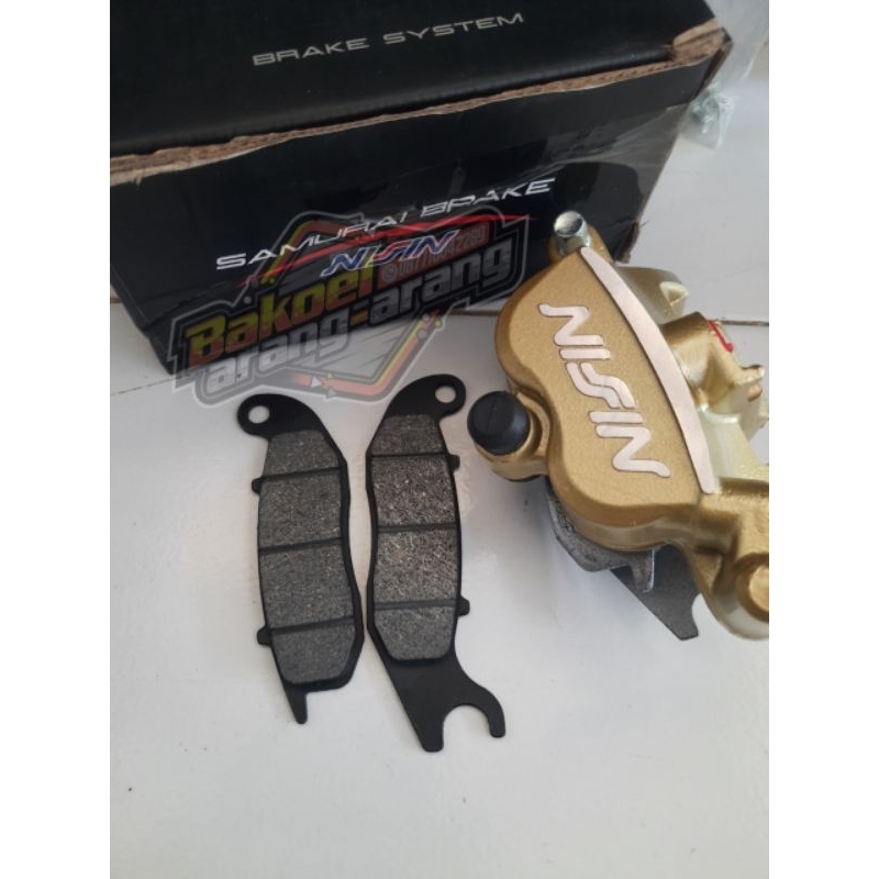 Jual kampas rem nissin sAmurai 2 piston dispad nissin kanan | Shopee Indonesia