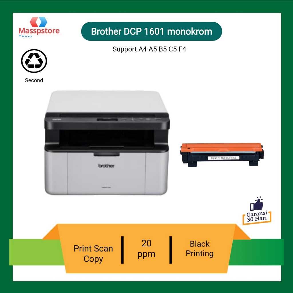 Jual Mesin foto copy Brother DCP 1601 print Scan copy Hitam putih ...