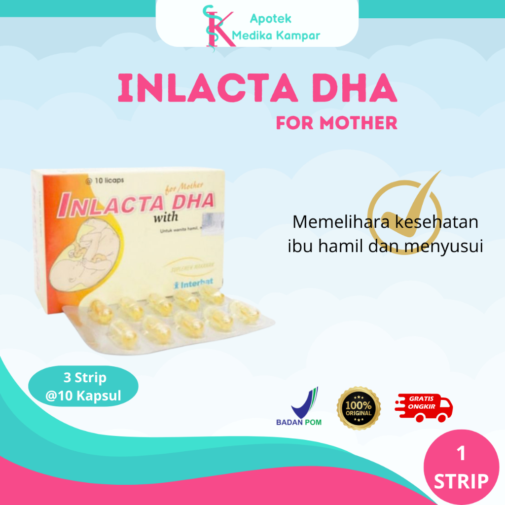Jual Inlacta DHA 1 Strip 10 Kapsul - Suplemen Wanita Hamil & Menyusui ...