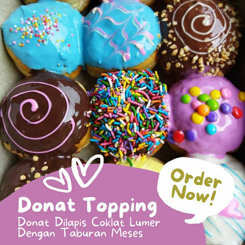 Jual Donat Topping Donat Ucapan Moerti Donat | Shopee Indonesia