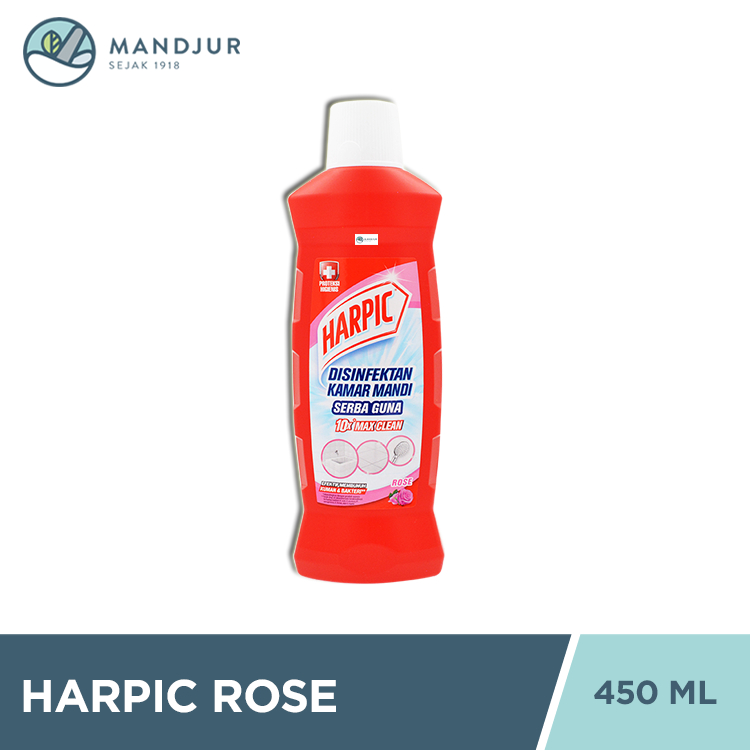Jual Harpic Rose Botol 450 ML - Pembersih Kamar Mandi Efektif Membunuh ...