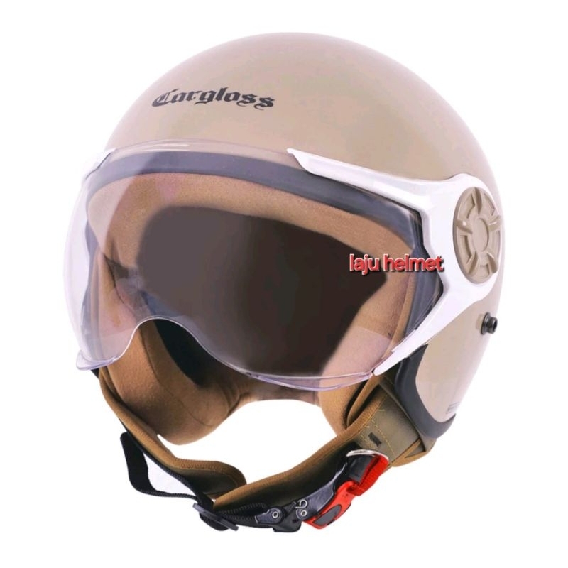 Jual helm cargloss Yrh hijab solid mocca glossy | Shopee Indonesia
