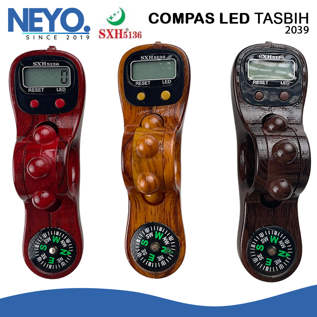 Jual Tasbih LED Digital Compass Kompas Hitung Dzikir Tasbeeh Muslim ...