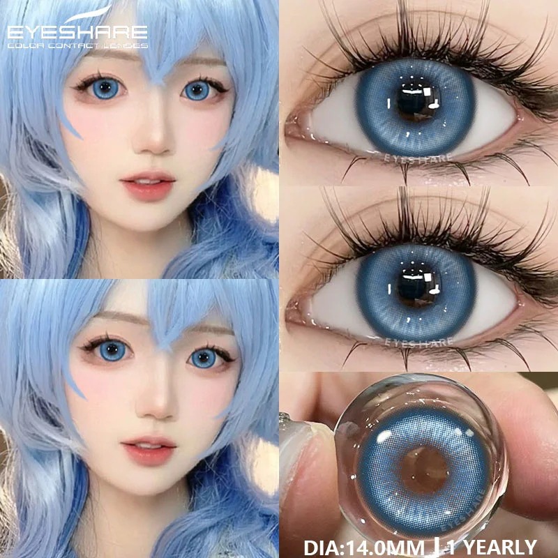 Jual Softlens Cosplay Warna Biru Kuning Abu Hijau Ungu Merah 14.00mm ...
